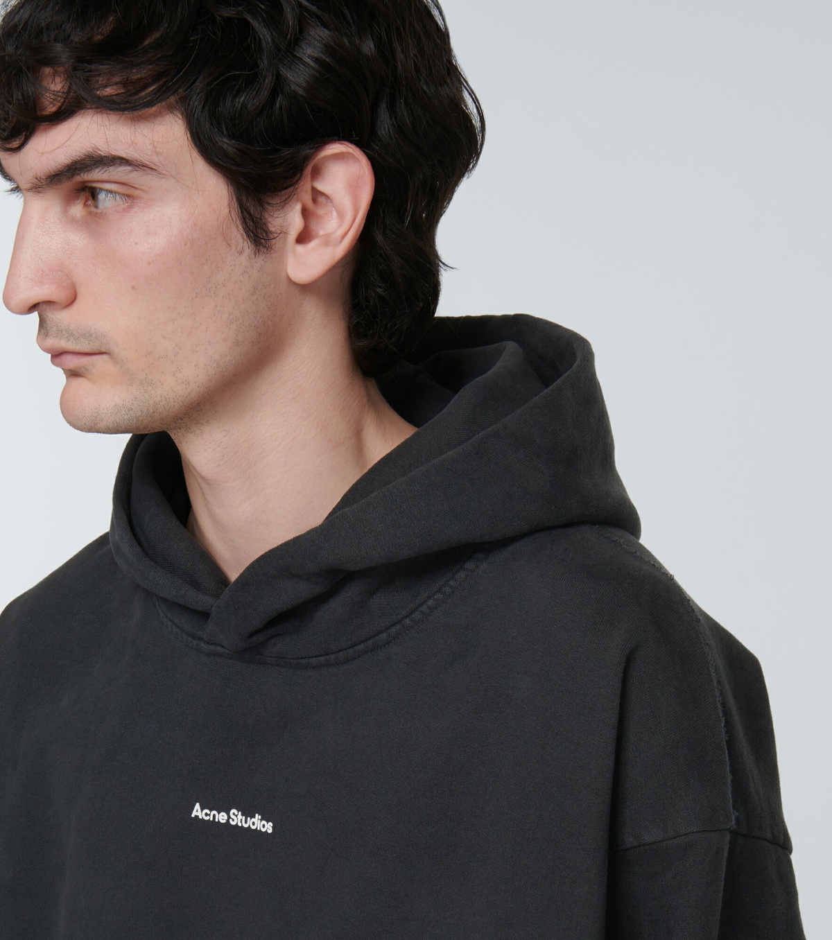 Acne Studios - Logo cotton fleece hoodie Acne Studios