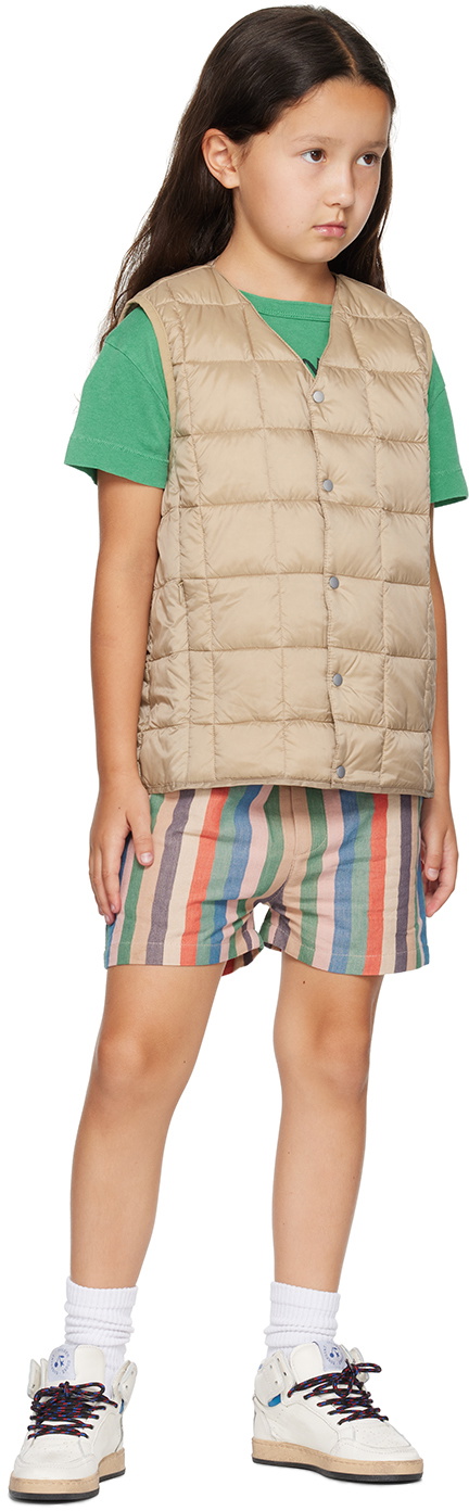 TAION Kids Beige V-Neck Down Vest Taion Extra