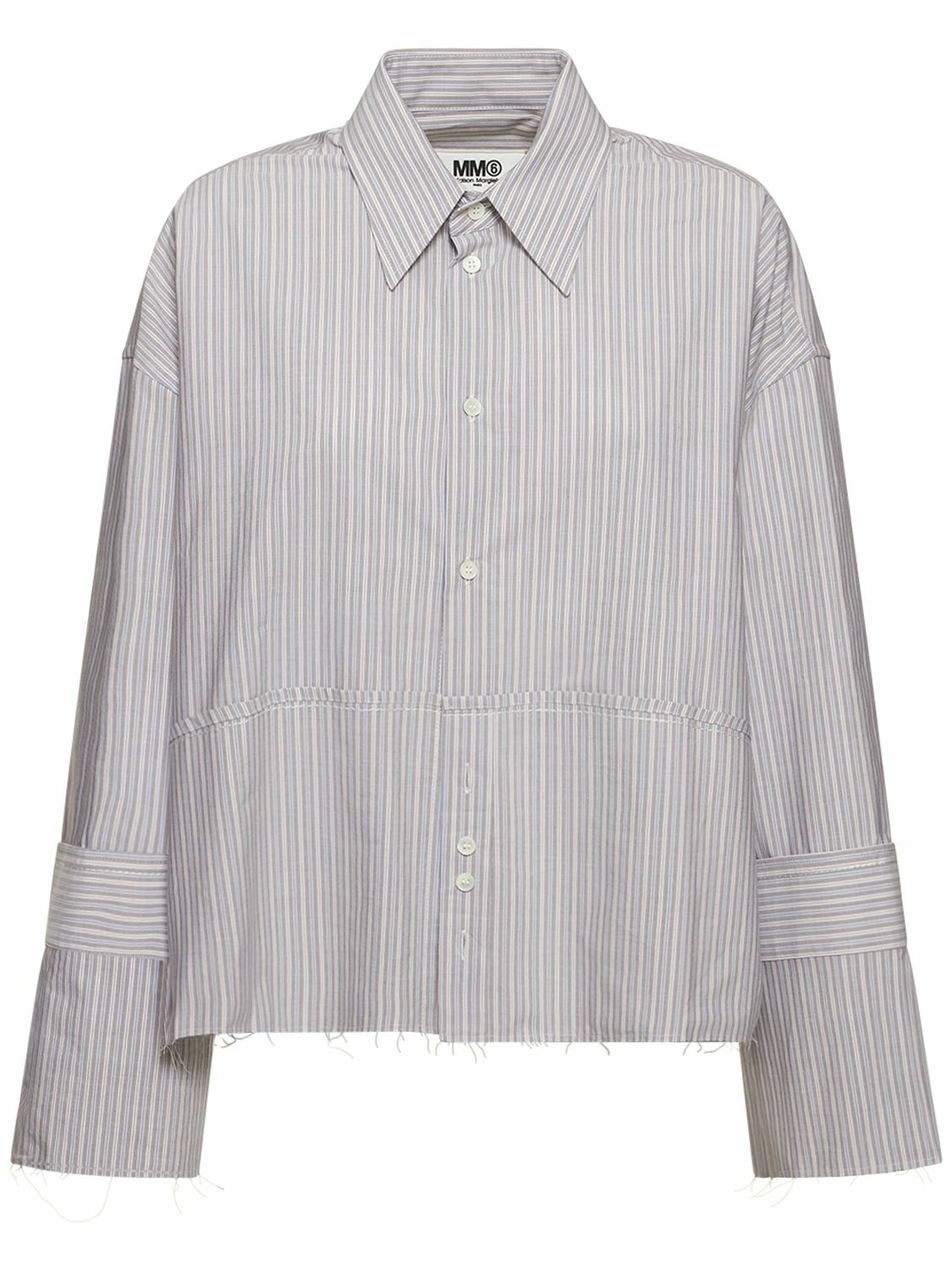 MM6 MAISON MARGIELA - Striped Cotton Poplin Shirt MM6 Maison Margiela