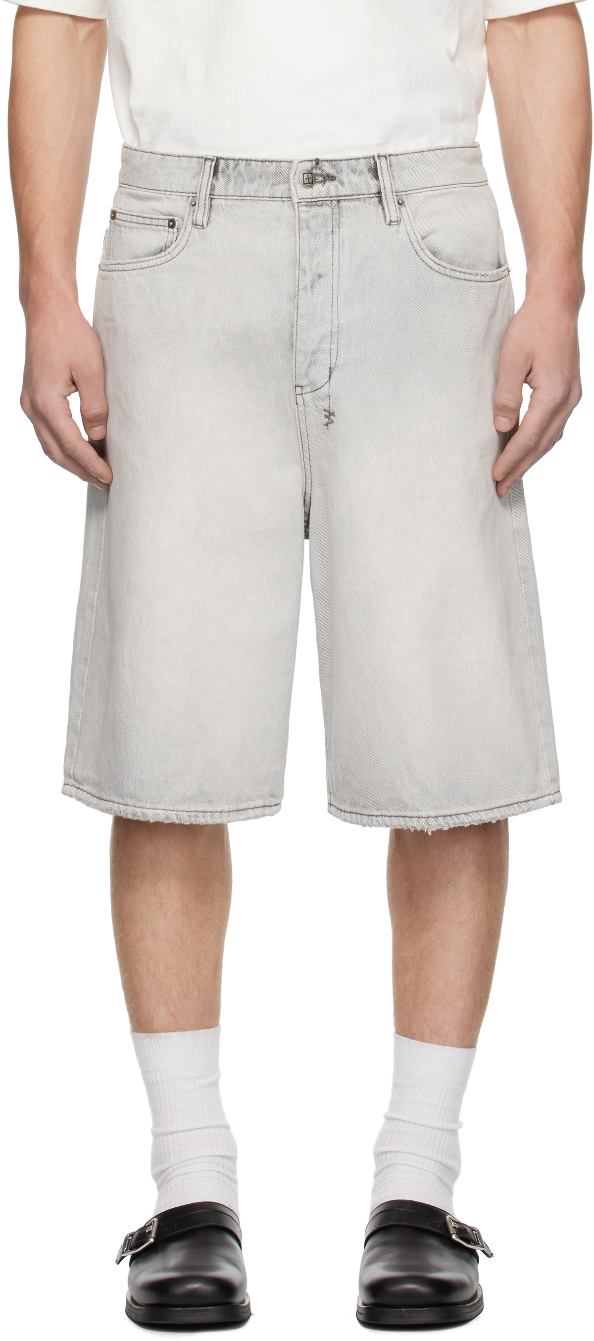 Ksubi White MAXX Snow Denim Shorts Ksubi