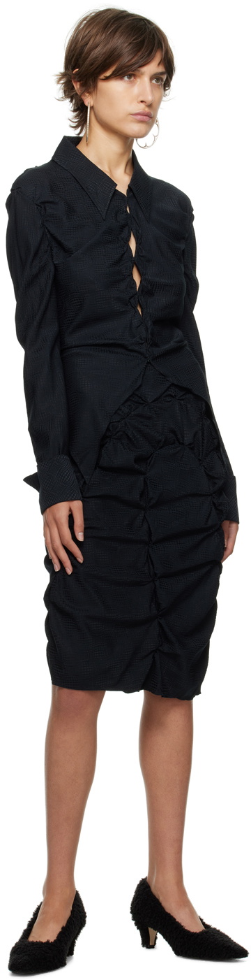 Rui Black Ruched Shirt Rui