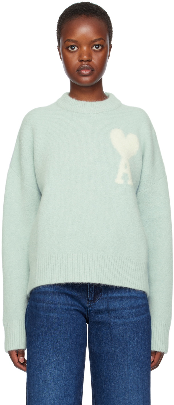 AMI Paris Blue Ami De Cœur Sweater AMI