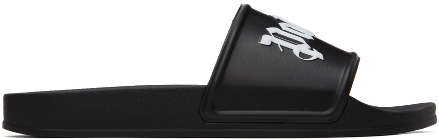 Palm Angels Black Pool Slides Palm Angels