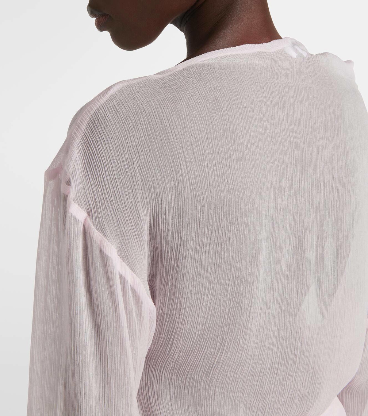 JW Anderson Asymmetric sheer draped blouse JW Anderson