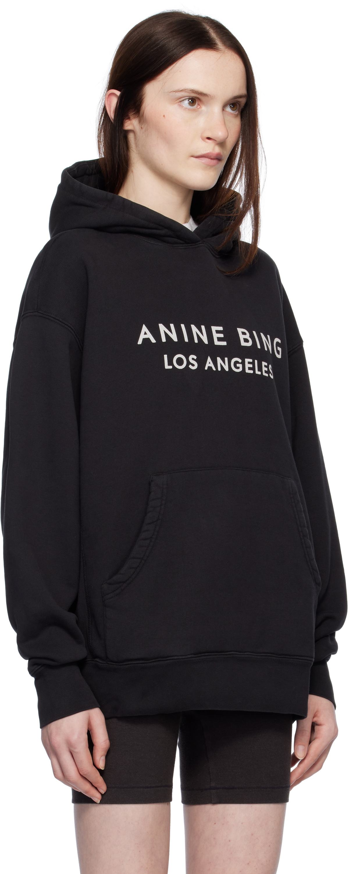 ANINE BING Black 'Anine Bing' Alto Hoodie ANINE BING