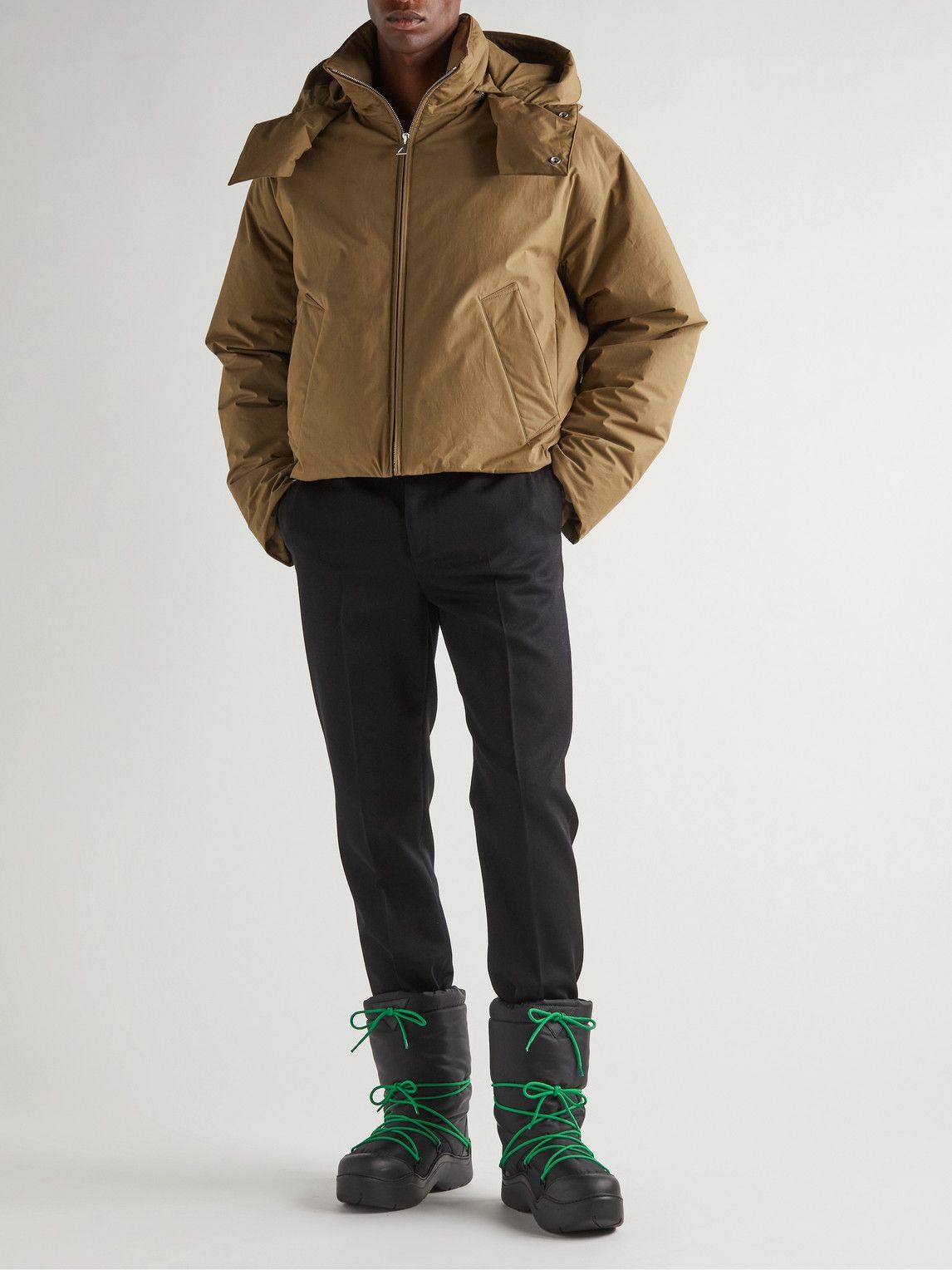 Bottega Veneta - Puddle Rubber-Trimmed Quilted Shell Boots - Black ...