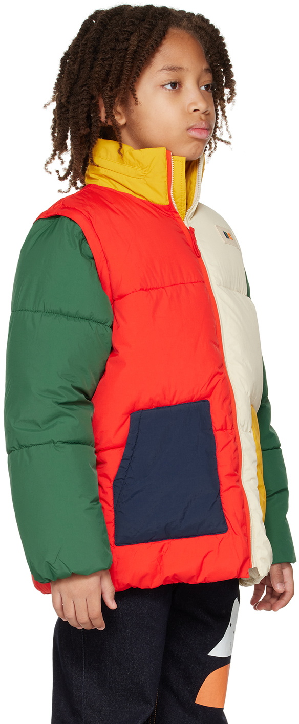 Bobo Choses Kids Multicolor Color Block Puffer Jacket Bobo Choses