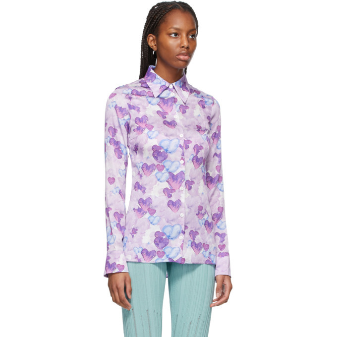 Marco Rambaldi Purple and Blue Heart Shirt Marco Rambaldi