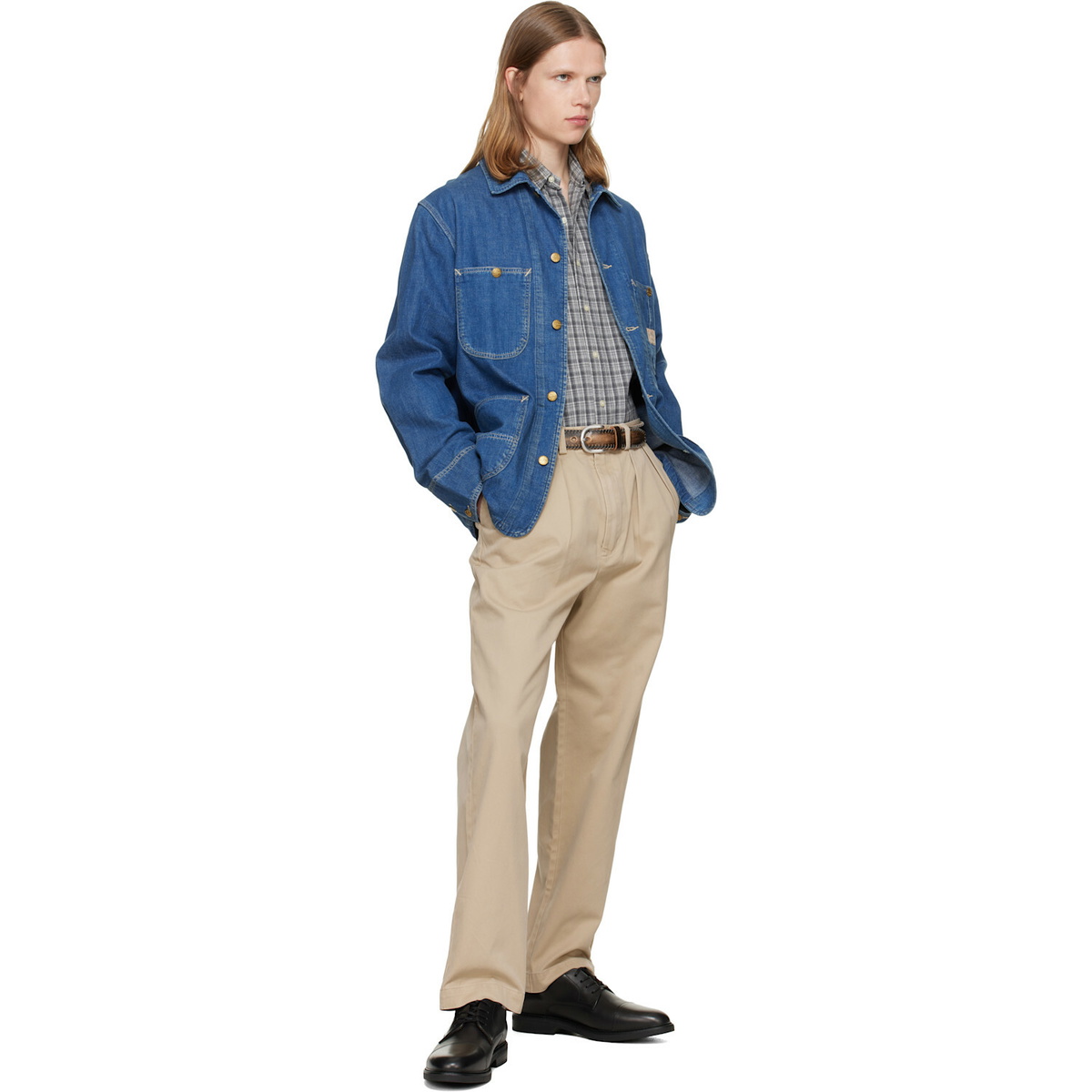 Polo Ralph Lauren Blue 'The Waldron' Denim Utility Jacket Polo Ralph Lauren