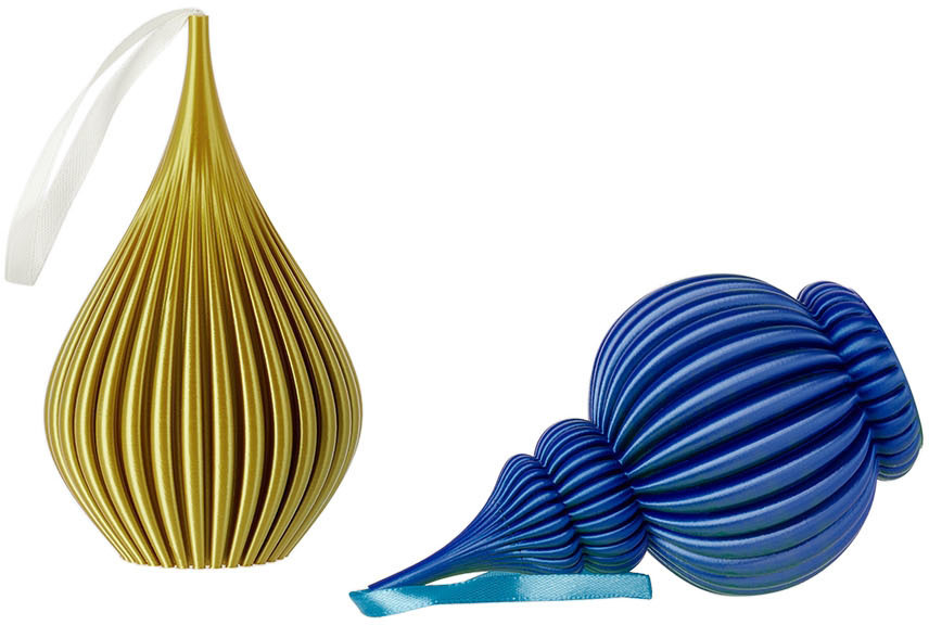 Sheyn SSENSE Exclusive Green & Yellow Zayl & Kolner Ornament Set Sheyn