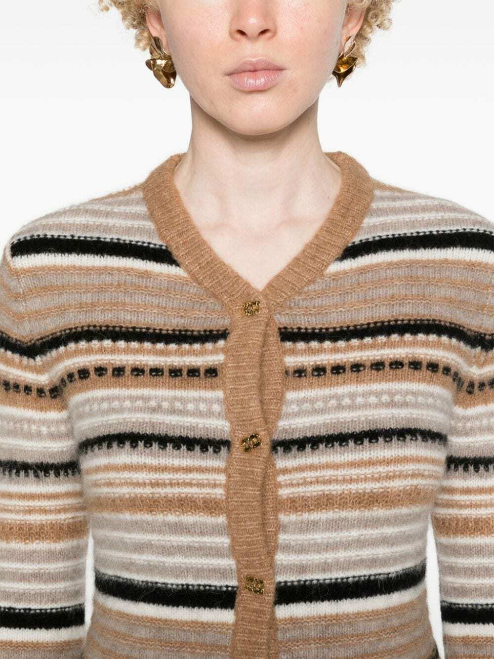 GANNI - Wool Striped Cardigan GANNI