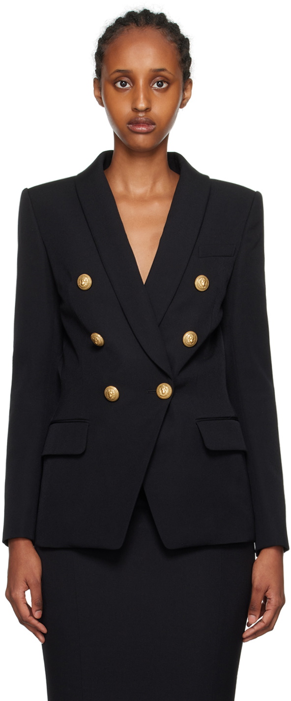 Balmain Black Shawl Lapel Blazer Balmain