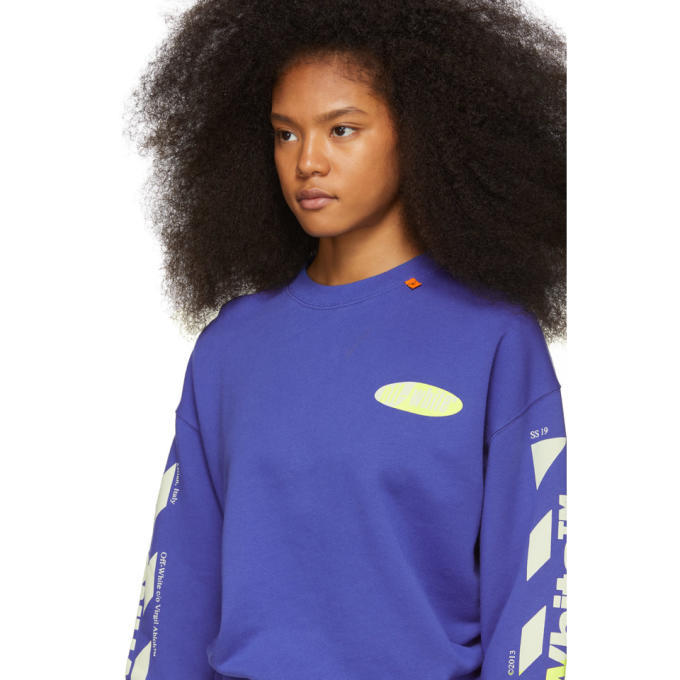 Off-White Blue Diag Sweatshirt Off-White
