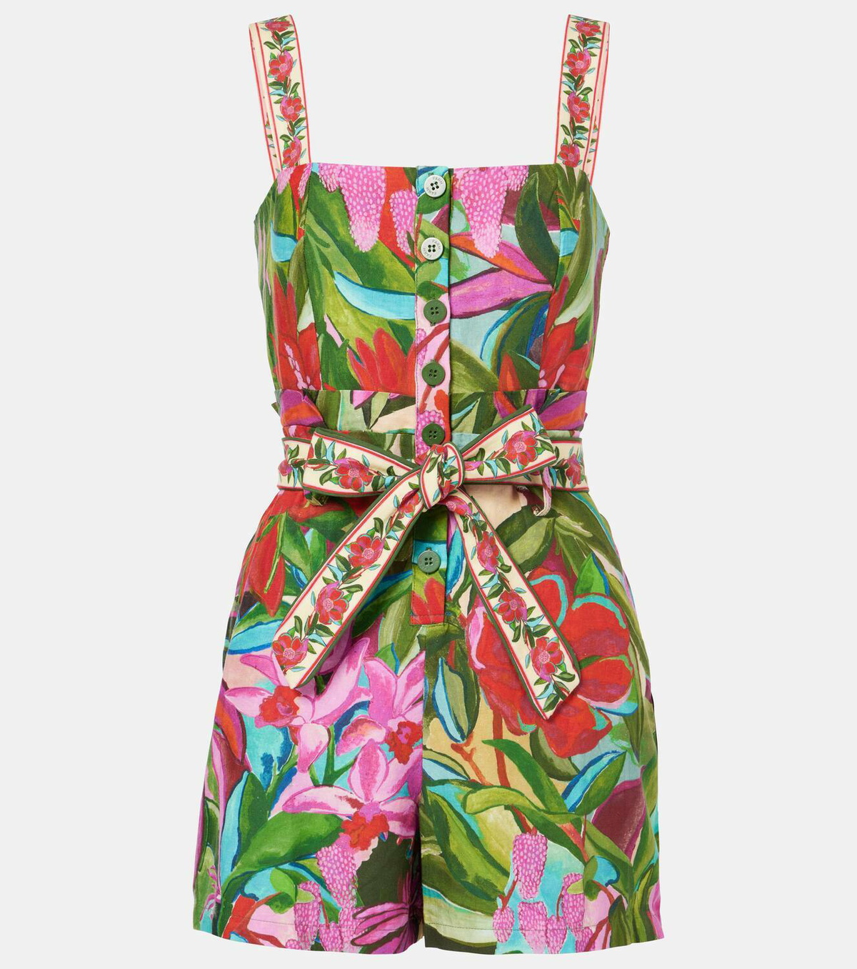 Farm Rio Jardin De Rêve Multicolor printed romper Farm Rio