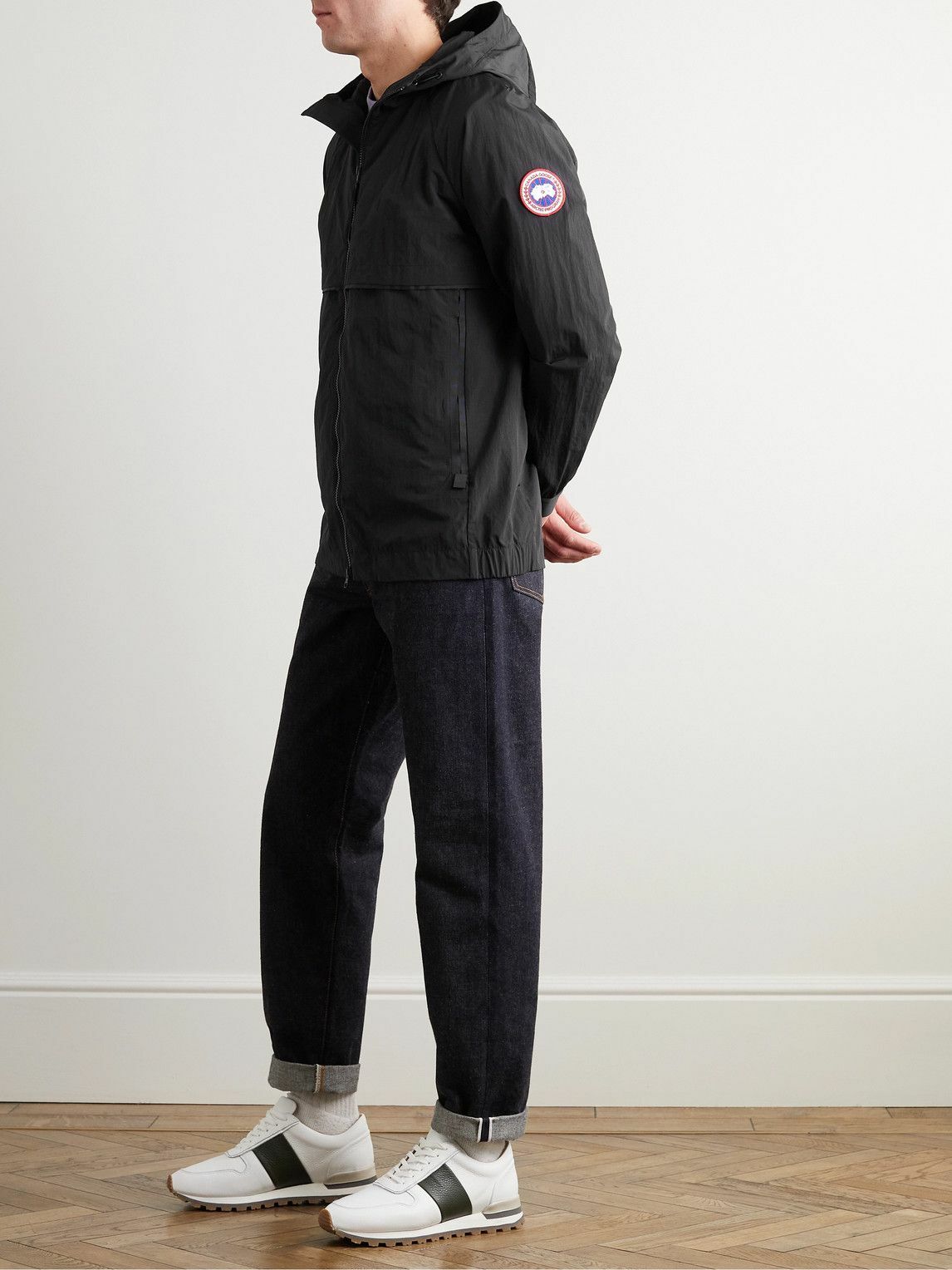 Canada Goose - Faber Logo-Appliquéd Shell Hooded Jacket - Black Canada ...