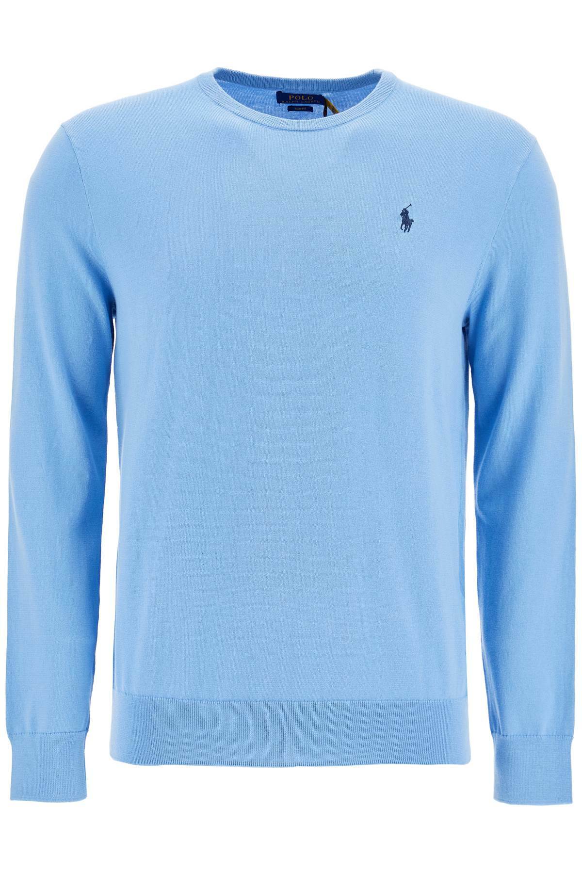 POLO RALPH LAUREN slim fit cotton sweater Light blue Polo Ralph Lauren