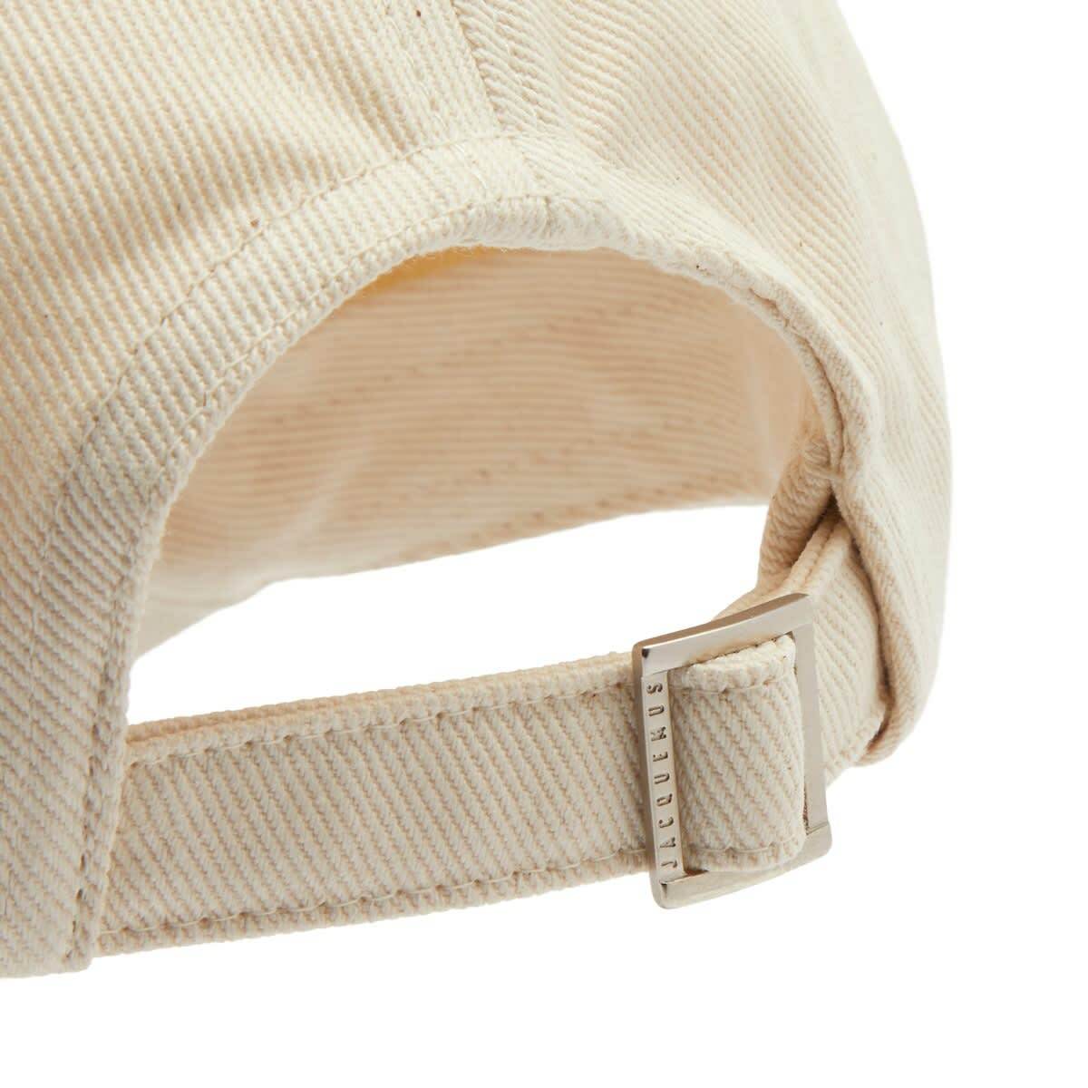 Jacquemus Men's Script Logo Cap in Off-White Jacquemus