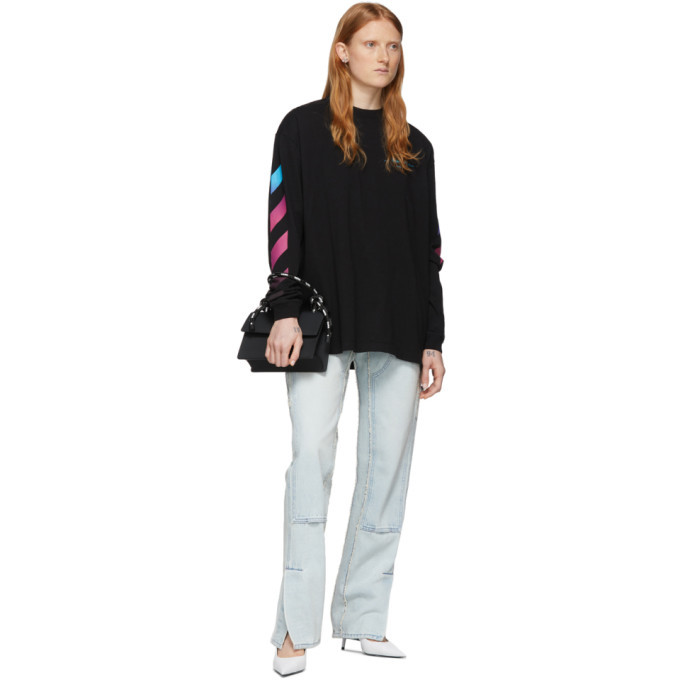 Off-White Black Gradient Diag Long Sleeve T-Shirt Off-White