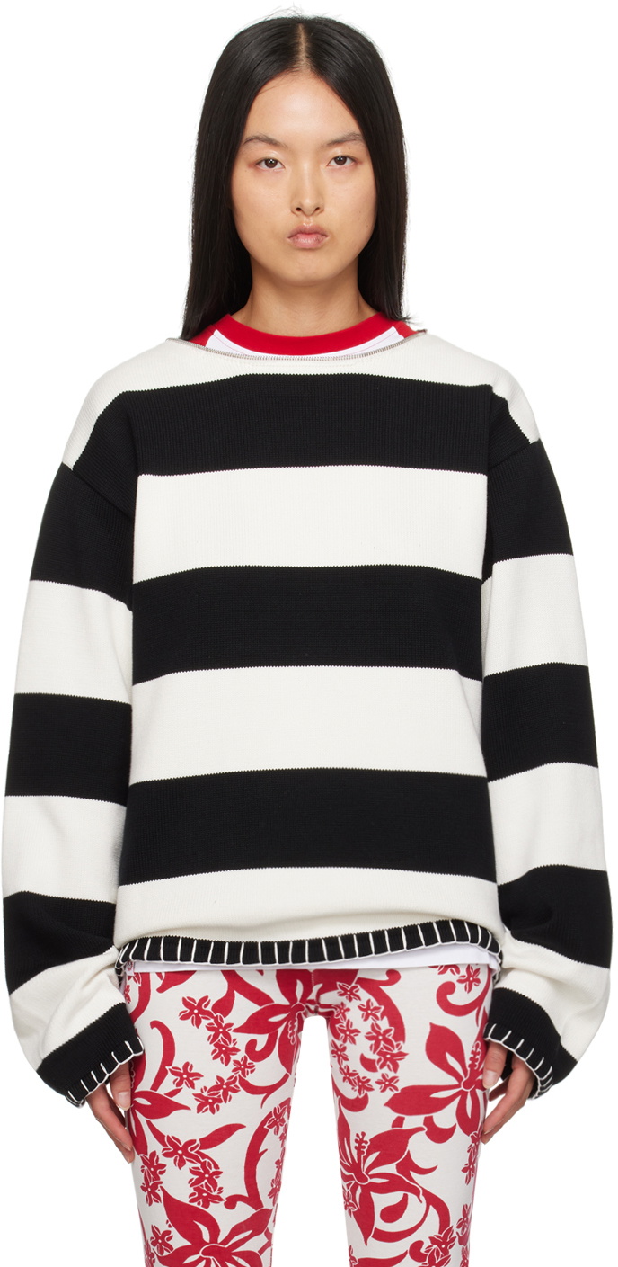 Charles Jeffrey LOVERBOY Black & White Boo Sweater Charles Jeffrey Loverboy