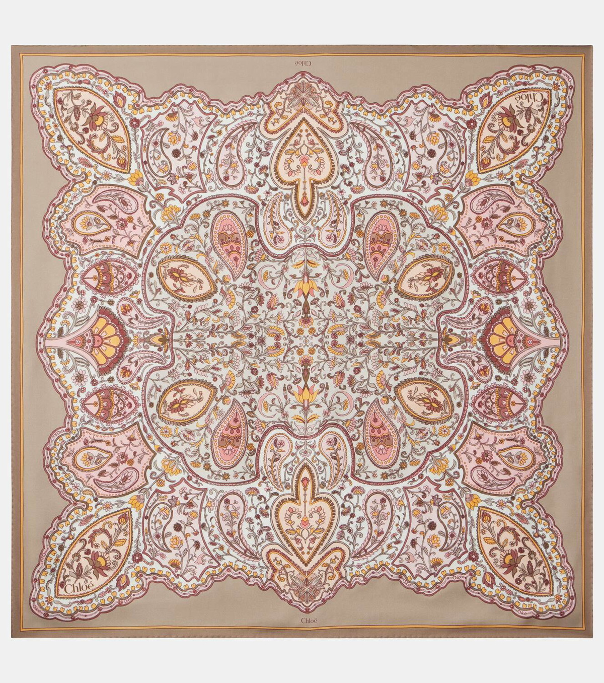 Chloé Paisley silk twill scarf Chloe