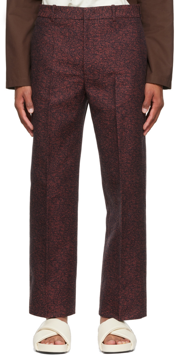 Jil Sander SSENSE Exclusive Red Cotton Trousers Jil Sander