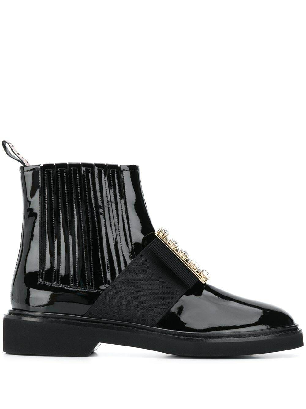 ROGER VIVIER - Viv Ranger Leather Boots Roger Vivier