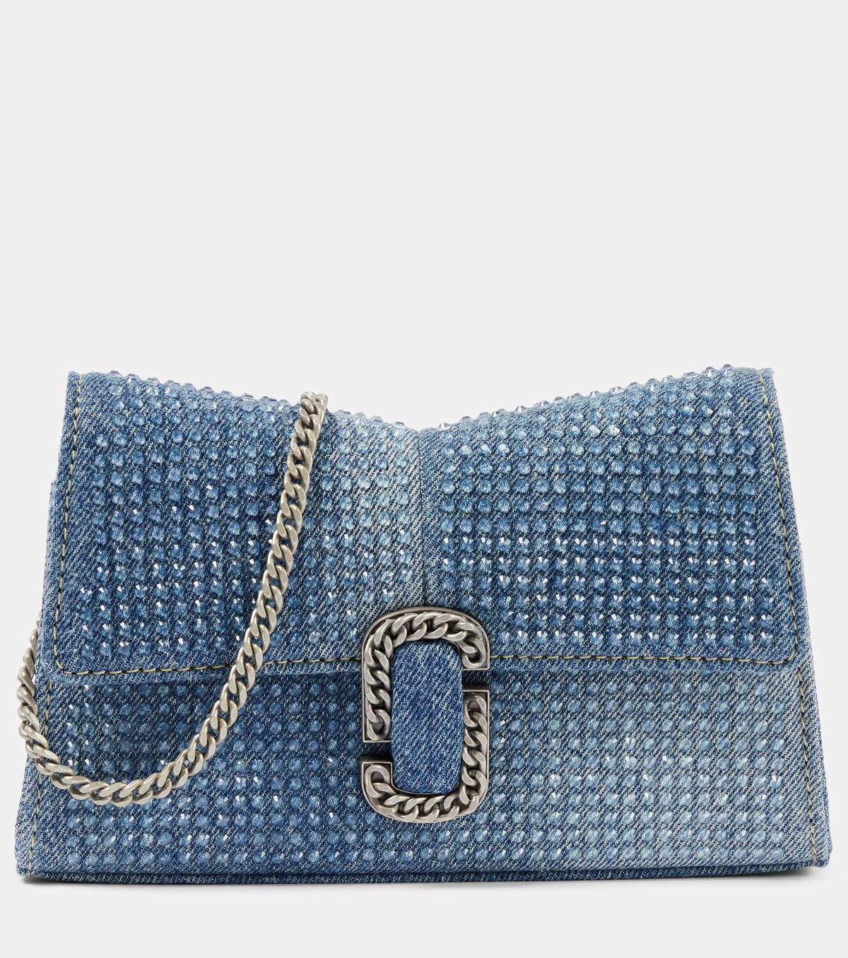 Marc Jacobs Crystal-embellished wallet on chain Marc Jacobs