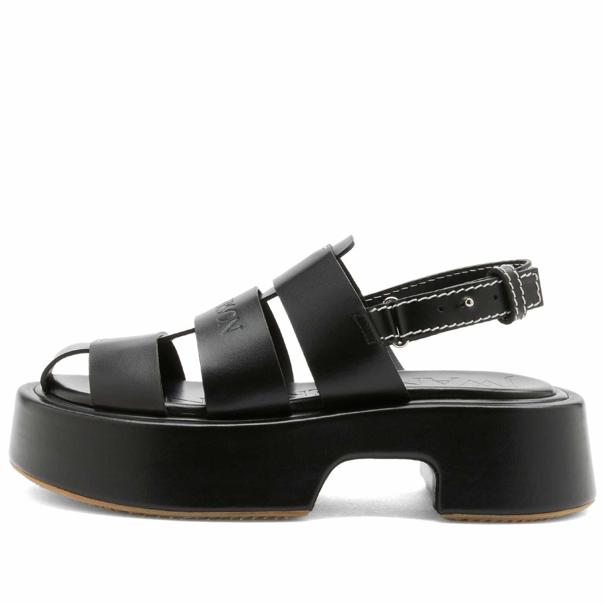 JW Anderson Women's Stripe Platform Sandal in Black JW Anderson