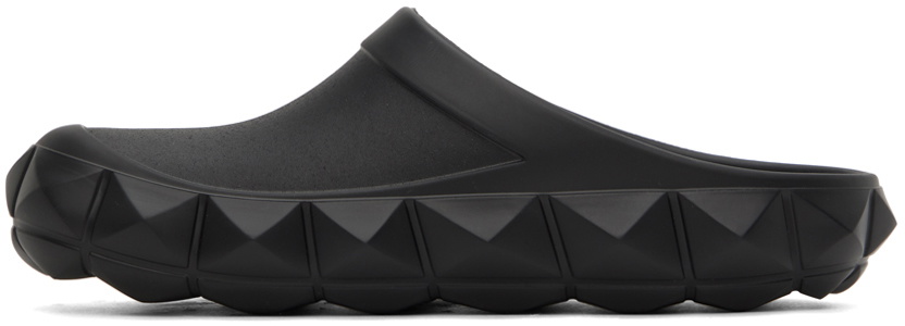 Valentino Garavani Black Roman Stud Turtle Clogs Valentino Garavani