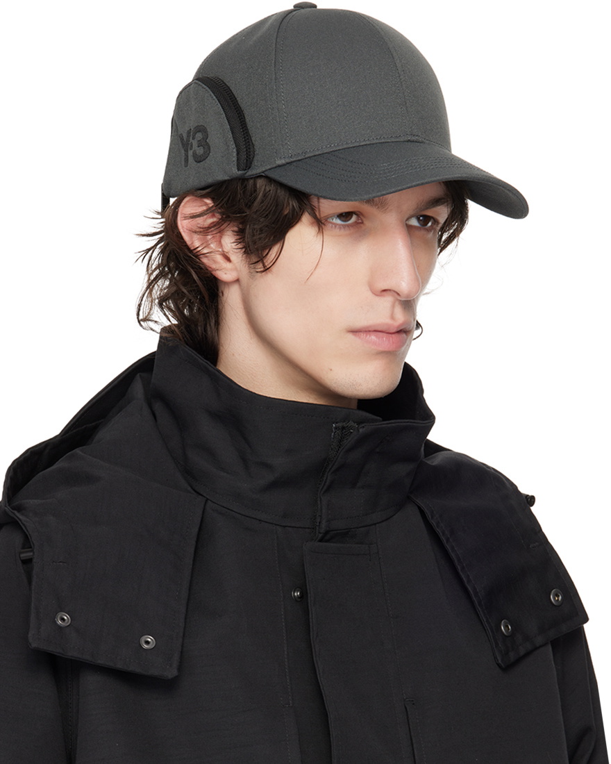 Y-3 Gray Pocket Cap Y-3