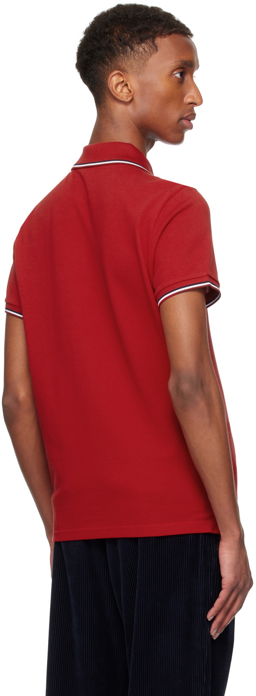 Moncler Red Logo Patch Polo Moncler