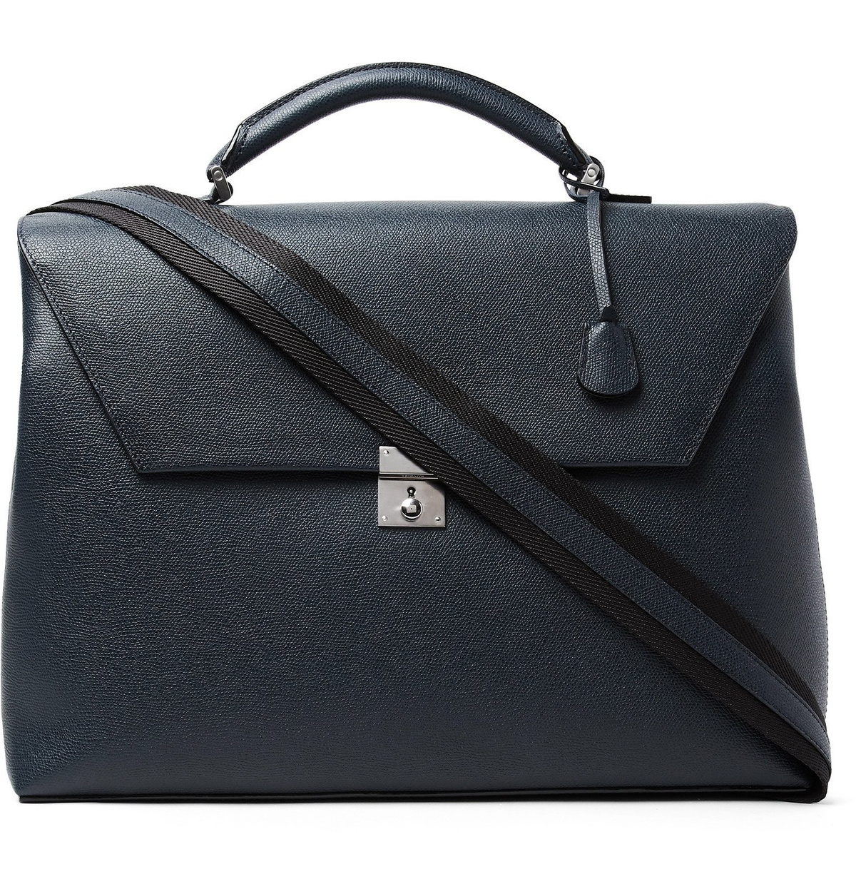 Valextra - Pebble-Grain Leather Briefcase - Blue Valextra