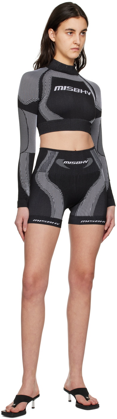 MISBHV Black & White Cropped Sport Top MISBHV