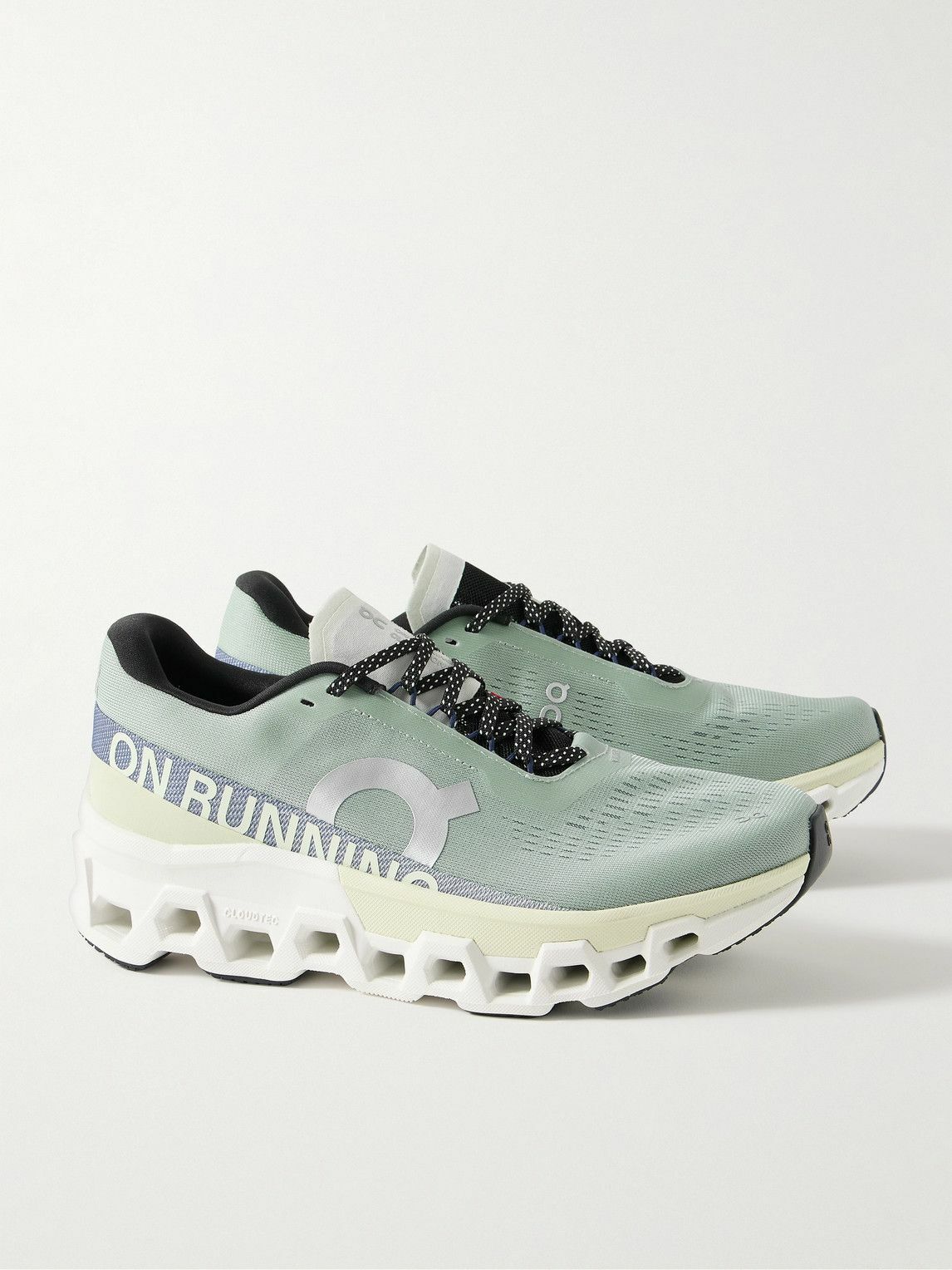 ON - Cloudmonster 2 Rubber-Trimmed Mesh Running Sneakers - Green On