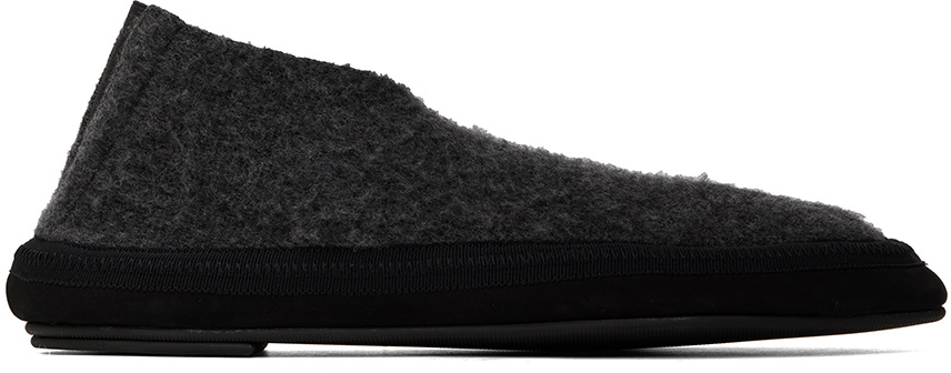 The Row Grey Elastic Slippers The Row