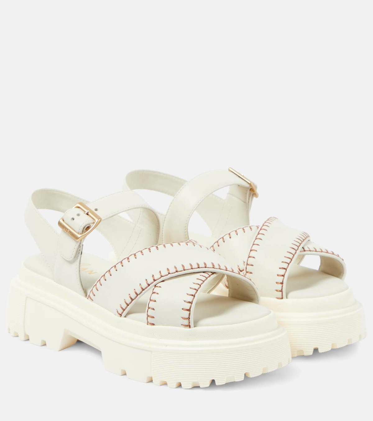 Hogan Leather slingback sandals Hogan