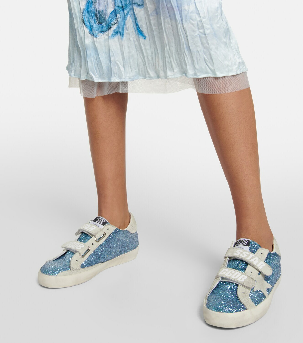 Golden Goose - Old School glittered suede sneakers Golden Goose Deluxe ...
