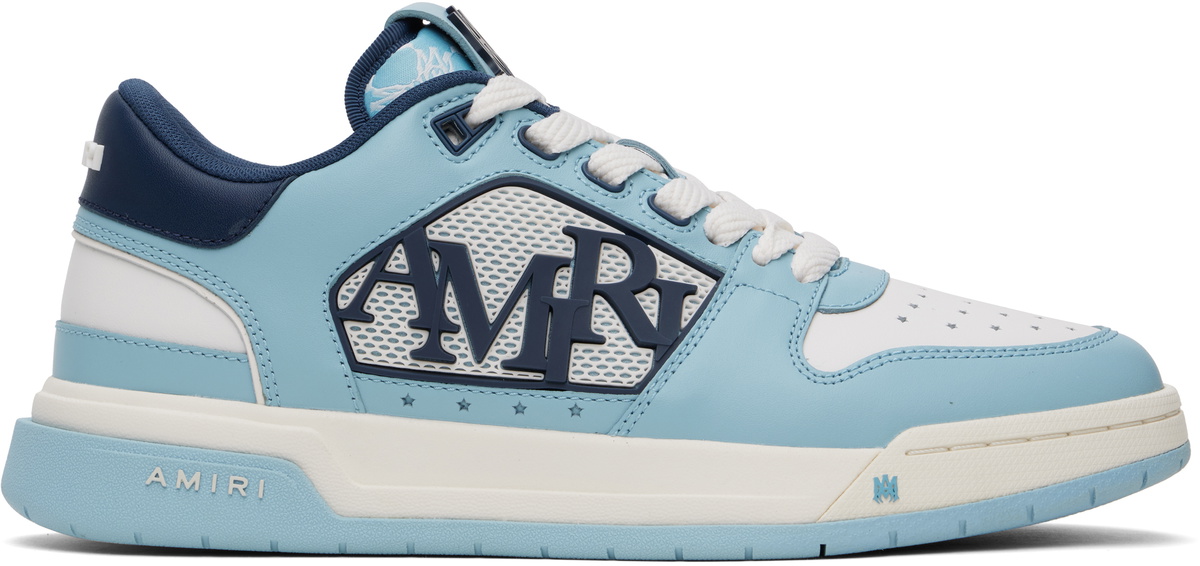 AMIRI White & Blue Classic Low Sneakers Amiri