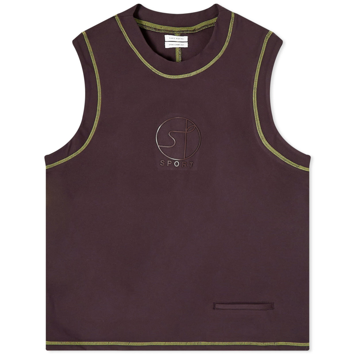 Saks Potts Women's Umsi Contrast Stitch Tank Top in Dark Chocolate ...