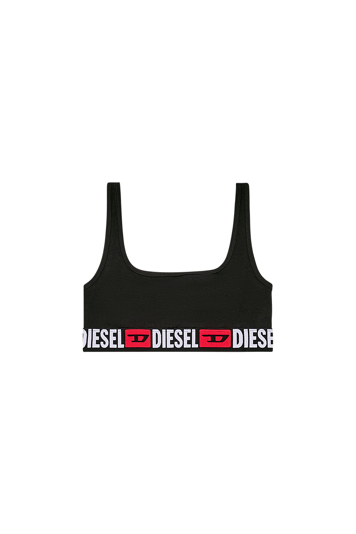 Diesel Bralette with logo band - Bras Womens in Black Diesel