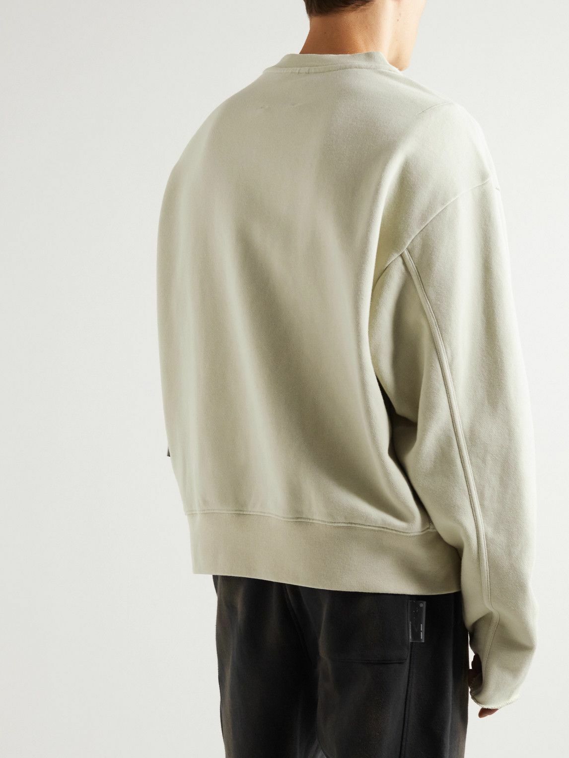 HAYDENSHAPES - Resin Oversized Distressed Logo-Embroidered Cotton ...