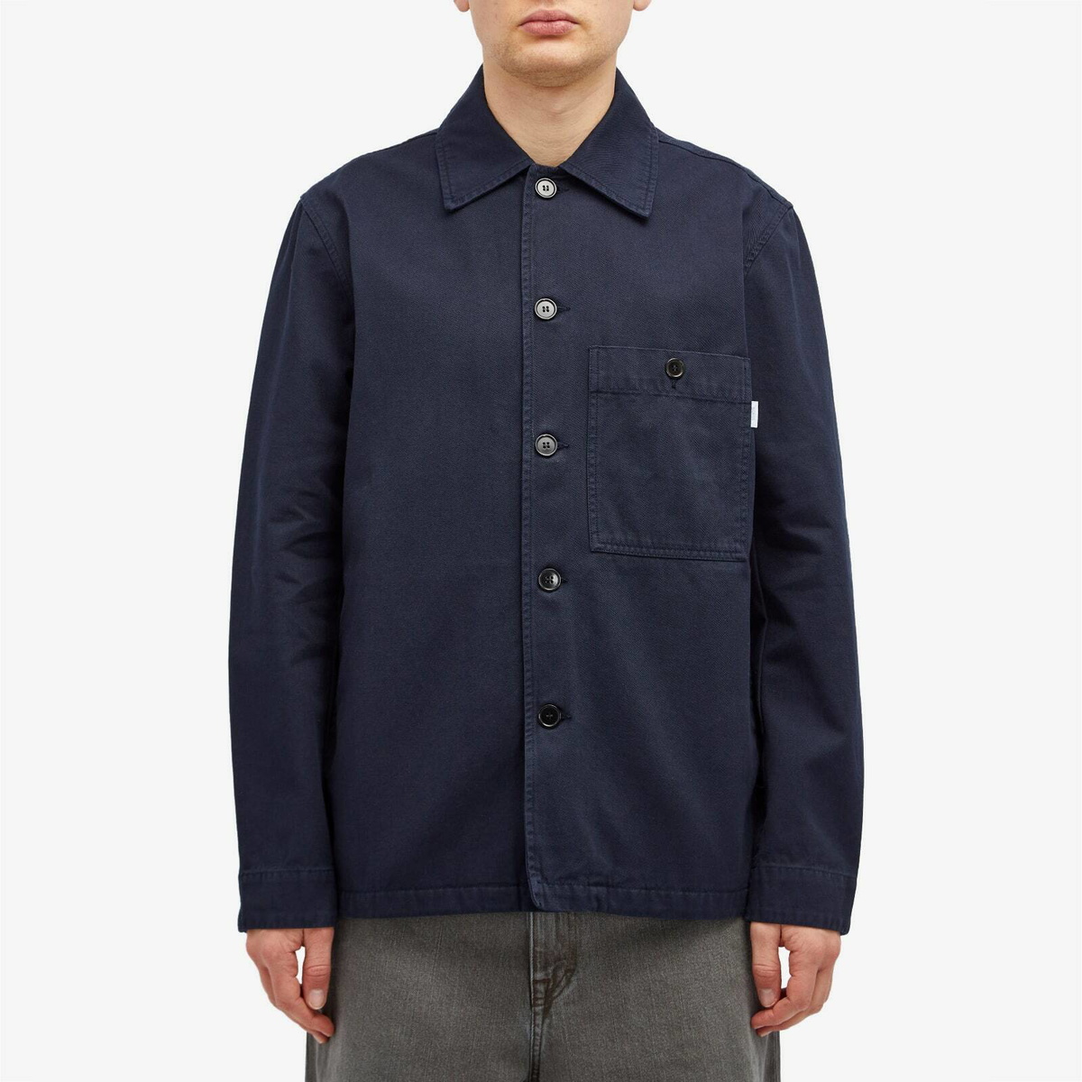 Norse Projects Men's Standard Twill Overshirt in Dark Navy Norse Projects