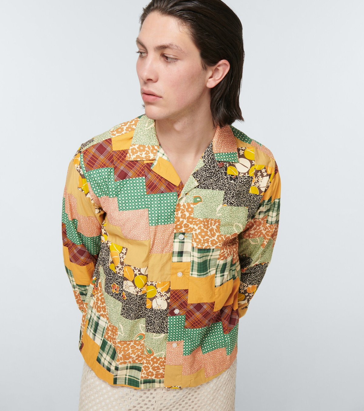 Bode - Diagonal Square Patchwork shirt Bode