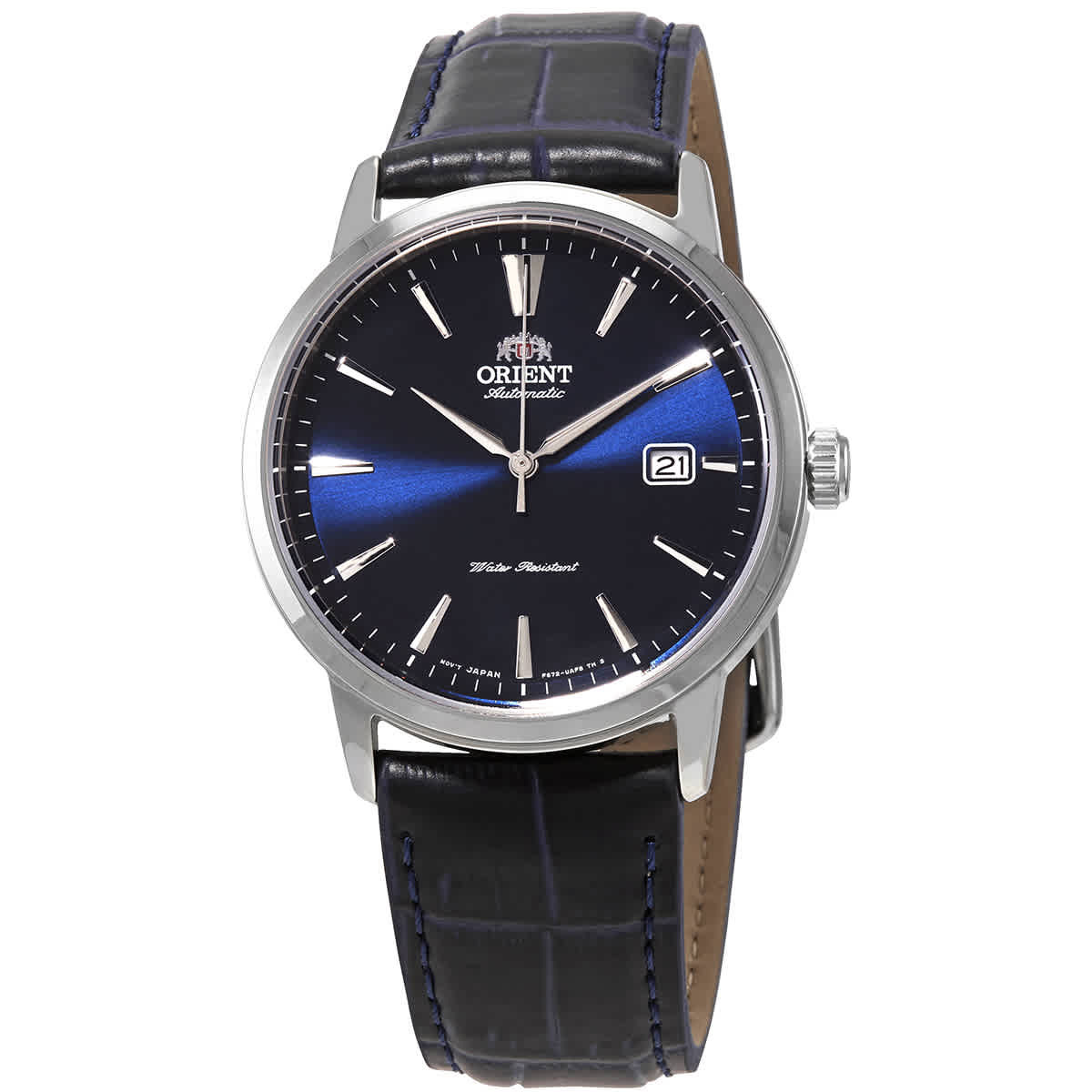 Orient Automatic Blue Dial Blue Leather Mens Watch RA-AC0F06L10B Orient