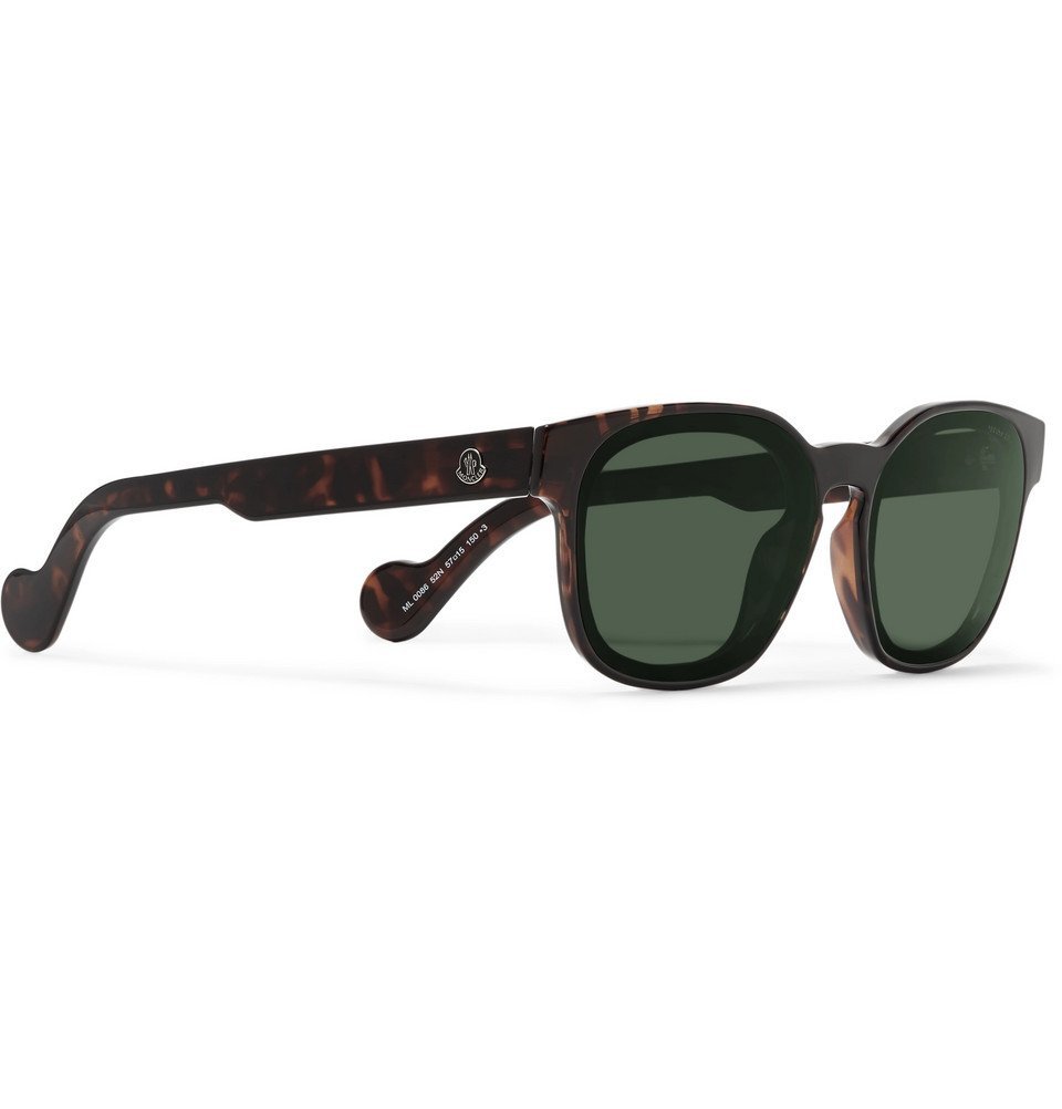 Moncler - Square-Frame Tortoiseshell Acetate Sunglasses - Men - Black ...