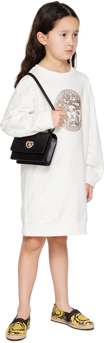 Versace Kids Black Heart Medusa Crossbody Bag Versace