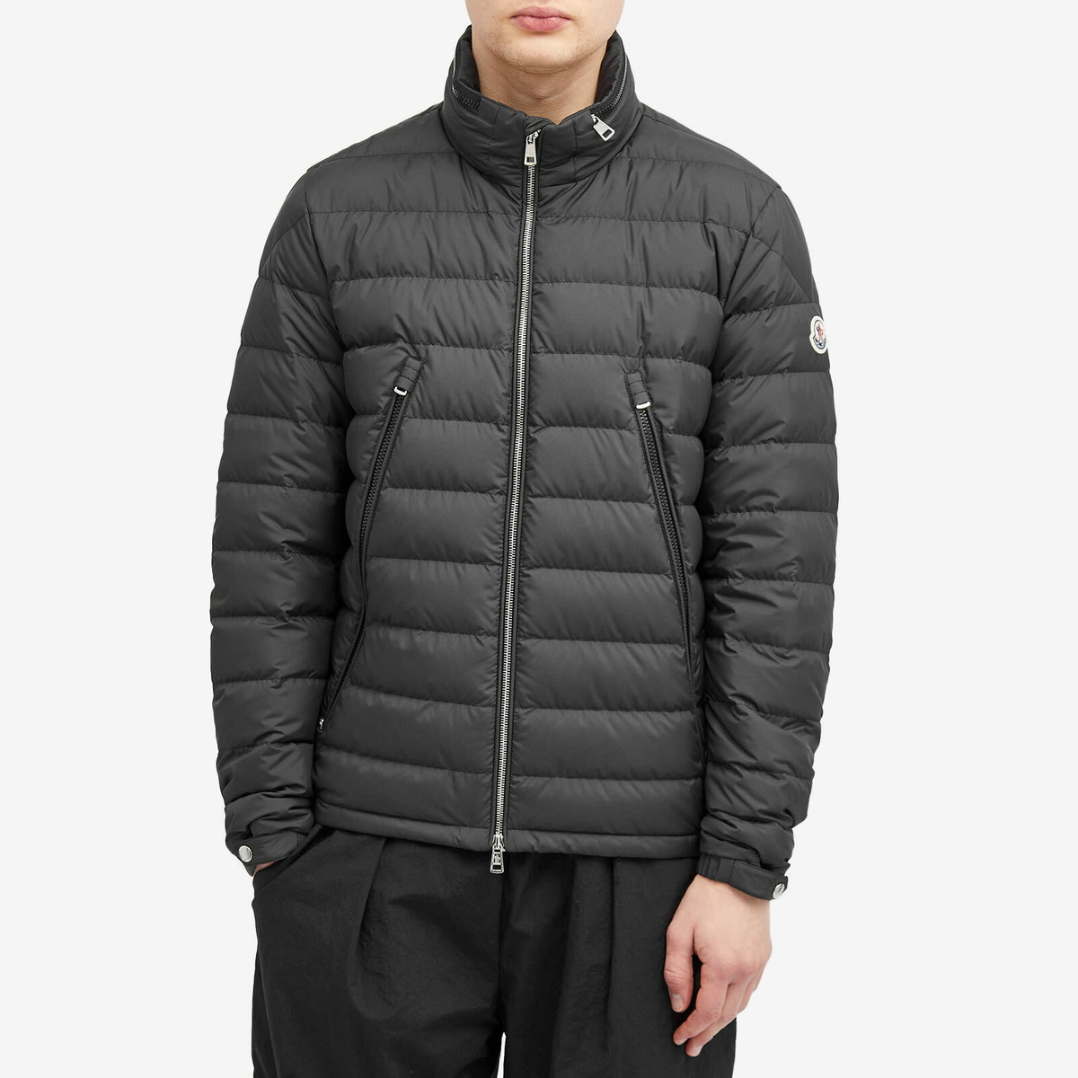 Moncler Men's Alfit Concealed Hood Jacket in Black Moncler