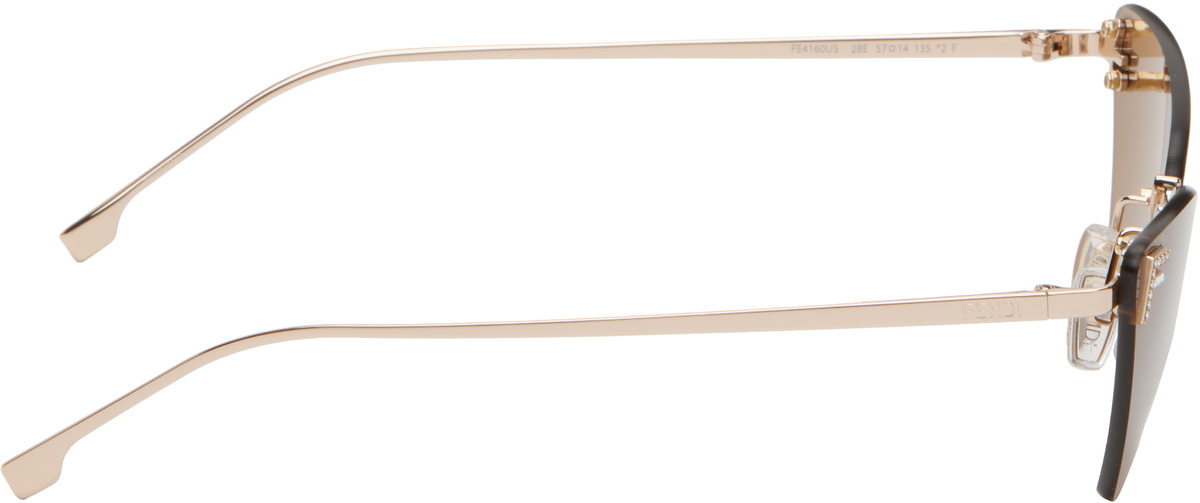 Fendi Rose Gold First Crystal Sunglasses Fendi