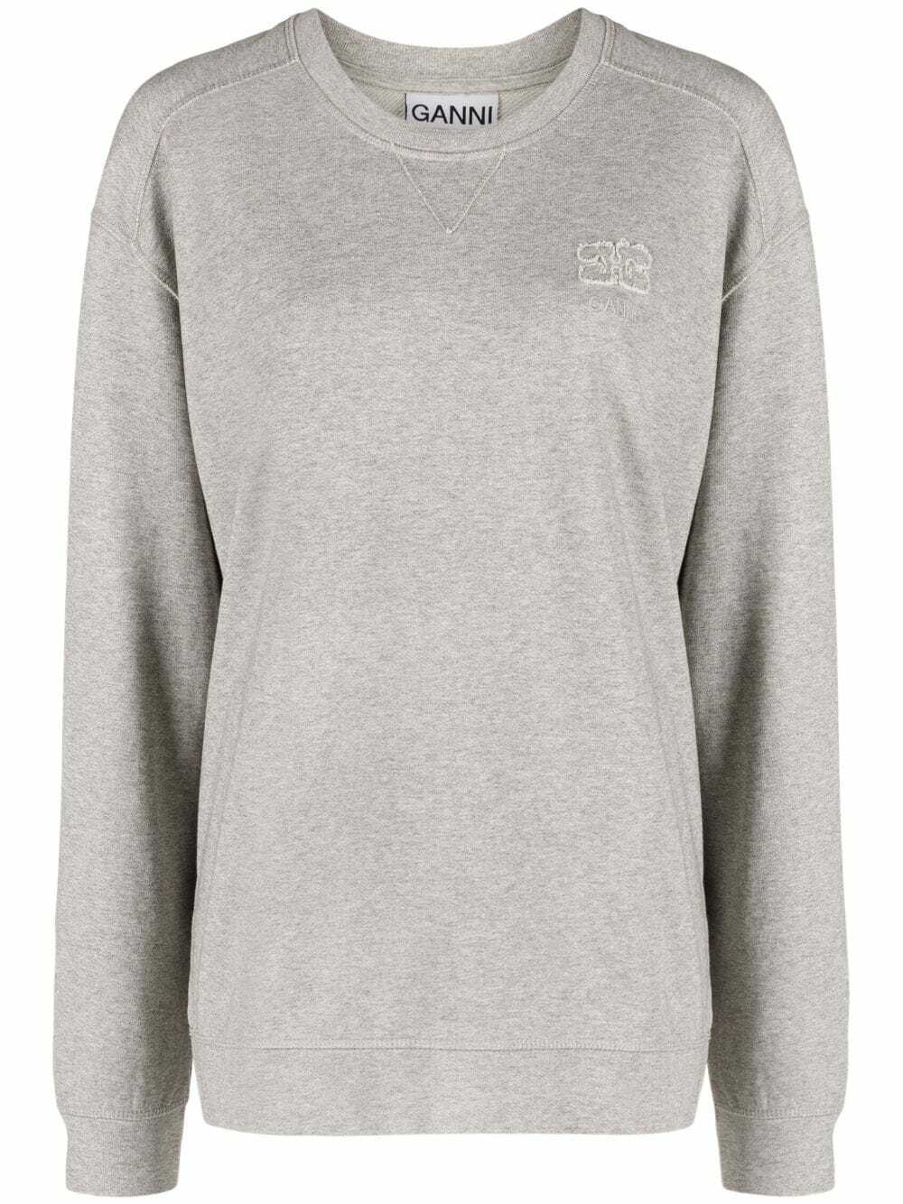 GANNI - Organic Cotton Crewneck Sweatshirt GANNI