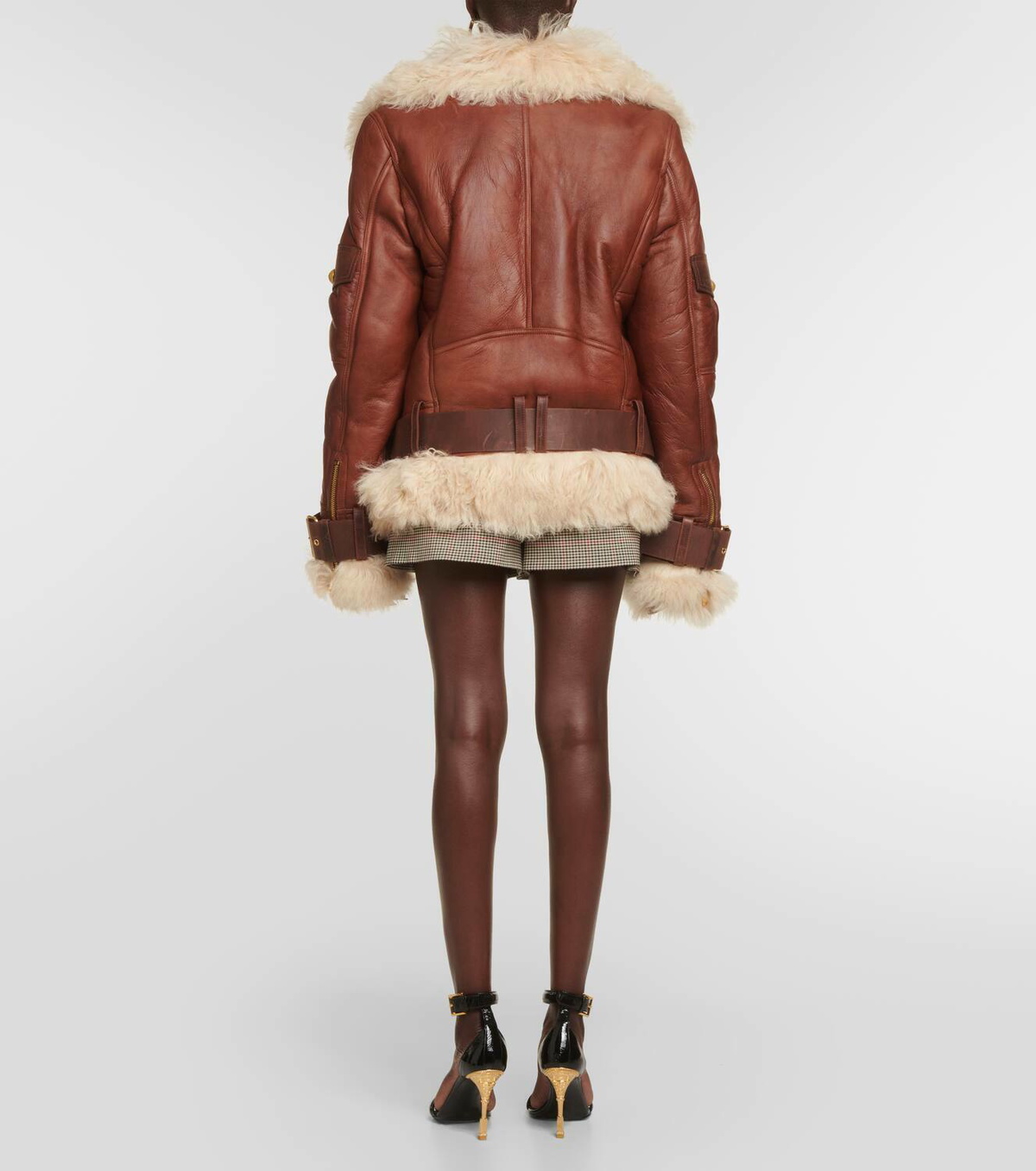Balmain Leather and shearling jacket Balmain